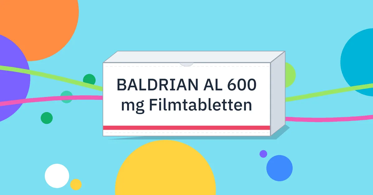 Symbolbild: Packung mit der Aufschrift BALDRIAN AL 600 mg Filmtabletten (PZN 19645923) – Verfügbarkeit und Bezug in Apotheken in Frankfurt am Main