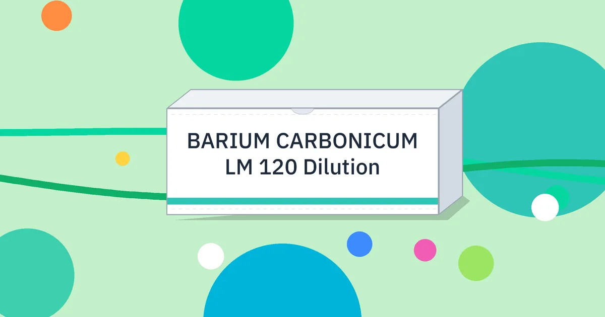 Symbolbild: Packung mit der Aufschrift BARIUM CARBONICUM LM 120 Dilution (PZN 12789234) – Verfügbarkeit und Bezug in Apotheken in Frankfurt am Main