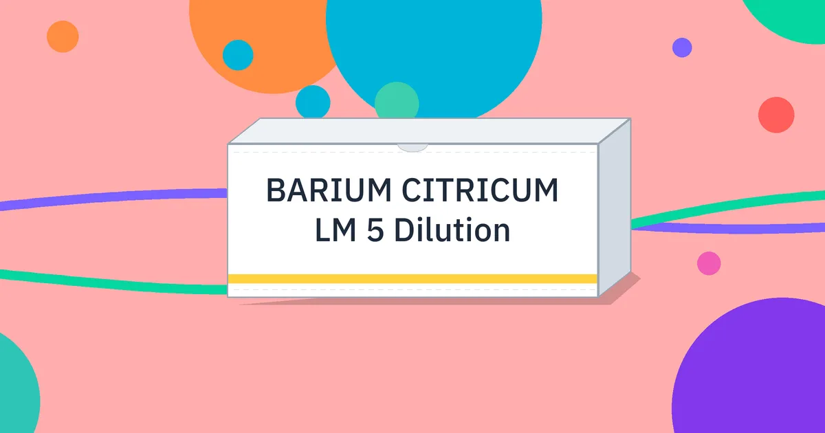 Symbolbild: Packung mit der Aufschrift BARIUM CITRICUM LM 5 Dilution (PZN 12789292) – Verfügbarkeit und Bezug in Apotheken in Frankfurt am Main