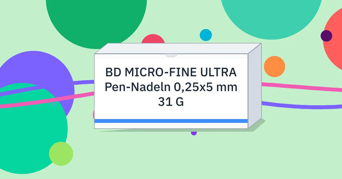 Symbolbild: Packung mit der Aufschrift BD MICRO-FINE ULTRA Pen-Nadeln 0,25x5 mm 31 G (PZN 16776228) – Verfügbarkeit und Bezug in Apotheken in Frankfurt am Main