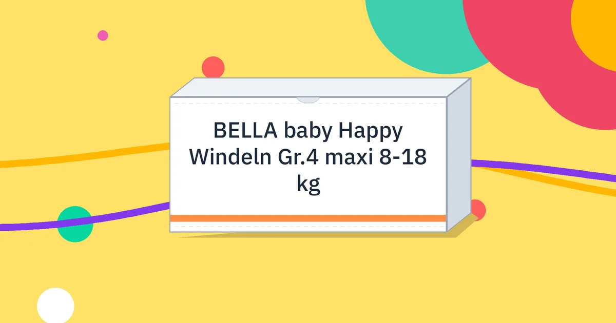 Symbolbild: Packung mit der Aufschrift BELLA baby Happy Windeln Gr.4 maxi 8-18 kg (PZN 15210192) – Verfügbarkeit und Bezug in Apotheken in Frankfurt am Main