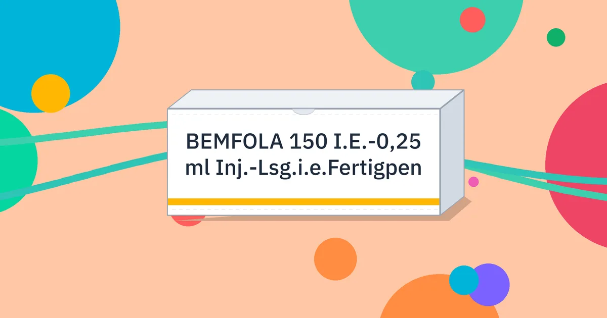 Symbolbild: Packung mit der Aufschrift BEMFOLA 150 I.E.-0,25 ml Inj.-Lsg.i.e.Fertigpen (PZN 12471472) – Verfügbarkeit und Bezug in Apotheken in Frankfurt am Main