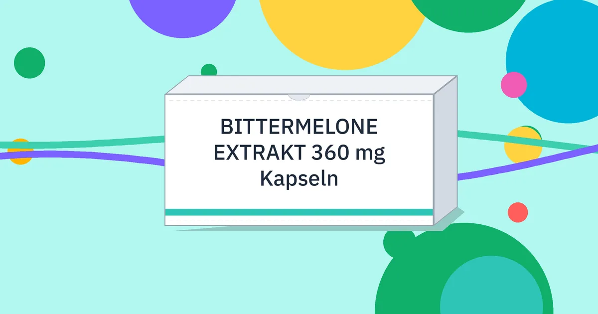 Symbolbild: Packung mit der Aufschrift BITTERMELONE EXTRAKT 360 mg Kapseln (PZN 18215439) – Verfügbarkeit und Bezug in Apotheken in Frankfurt am Main