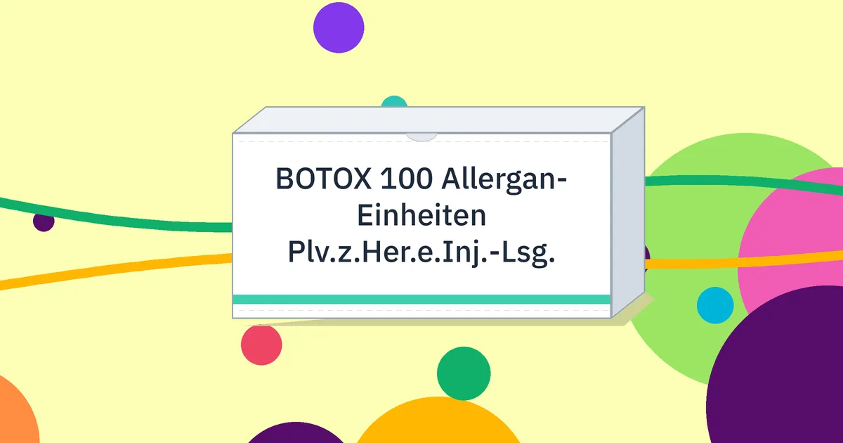 Symbolbild: Packung mit der Aufschrift BOTOX 100 Allergan-Einheiten Plv.z.Her.e.Inj.-Lsg. (PZN 04651912) – Verfügbarkeit und Bezug in Apotheken in Frankfurt am Main