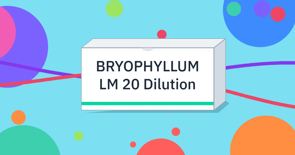 Symbolbild: Packung mit der Aufschrift BRYOPHYLLUM LM 20 Dilution (PZN 13397565) – Verfügbarkeit und Bezug in Apotheken in Frankfurt am Main