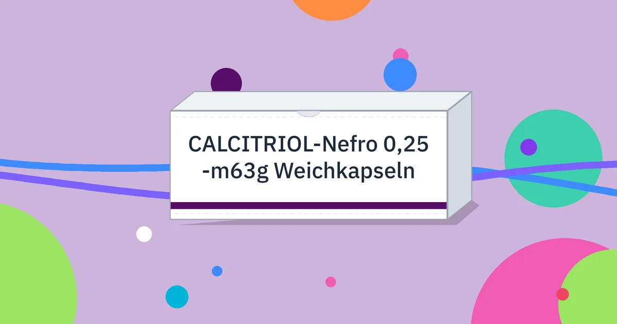Symbolbild: Packung mit der Aufschrift CALCITRIOL-Nefro 0,25 -m63g Weichkapseln (PZN 18601757) – Verfügbarkeit und Bezug in Apotheken in Frankfurt am Main