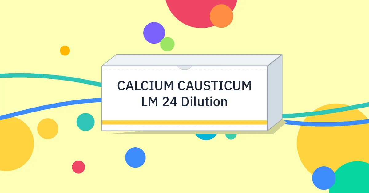 Symbolbild: Packung mit der Aufschrift CALCIUM CAUSTICUM LM 24 Dilution (PZN 12804057) – Verfügbarkeit und Bezug in Apotheken in Frankfurt am Main