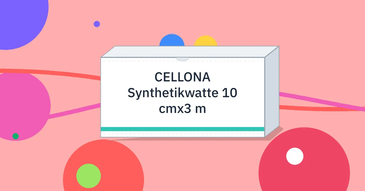 Symbolbild: Packung mit der Aufschrift CELLONA Synthetikwatte 10 cmx3 m (PZN 16537251) – Verfügbarkeit und Bezug in Apotheken in Frankfurt am Main