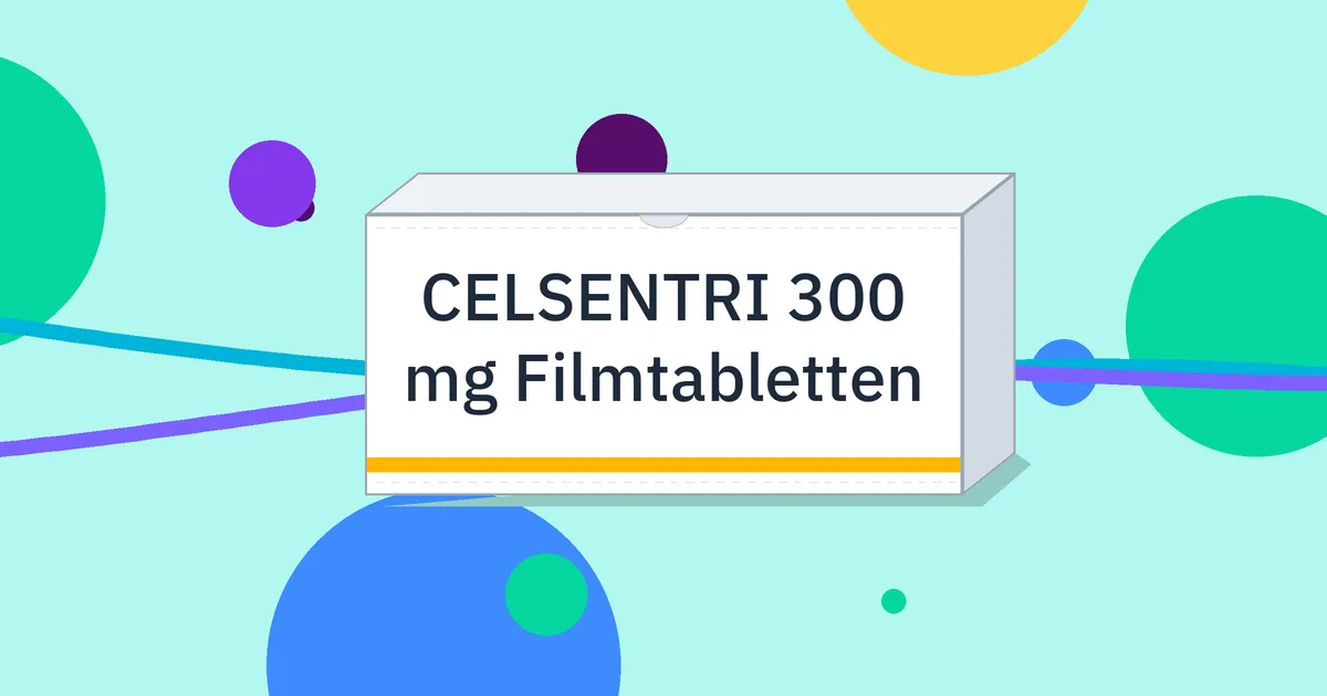 Symbolbild: Packung mit der Aufschrift CELSENTRI 300 mg Filmtabletten (PZN 05489862) – Verfügbarkeit und Bezug in Apotheken in Frankfurt am Main