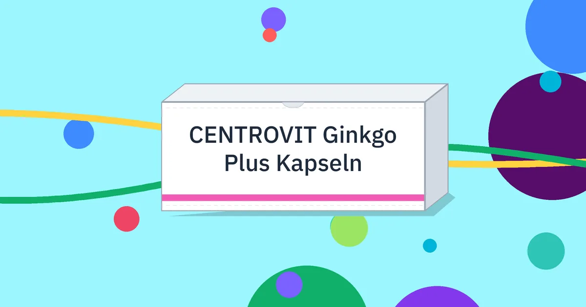 Symbolbild: Packung mit der Aufschrift CENTROVIT Ginkgo Plus Kapseln (PZN 18053563) – Verfügbarkeit und Bezug in Apotheken in Frankfurt am Main