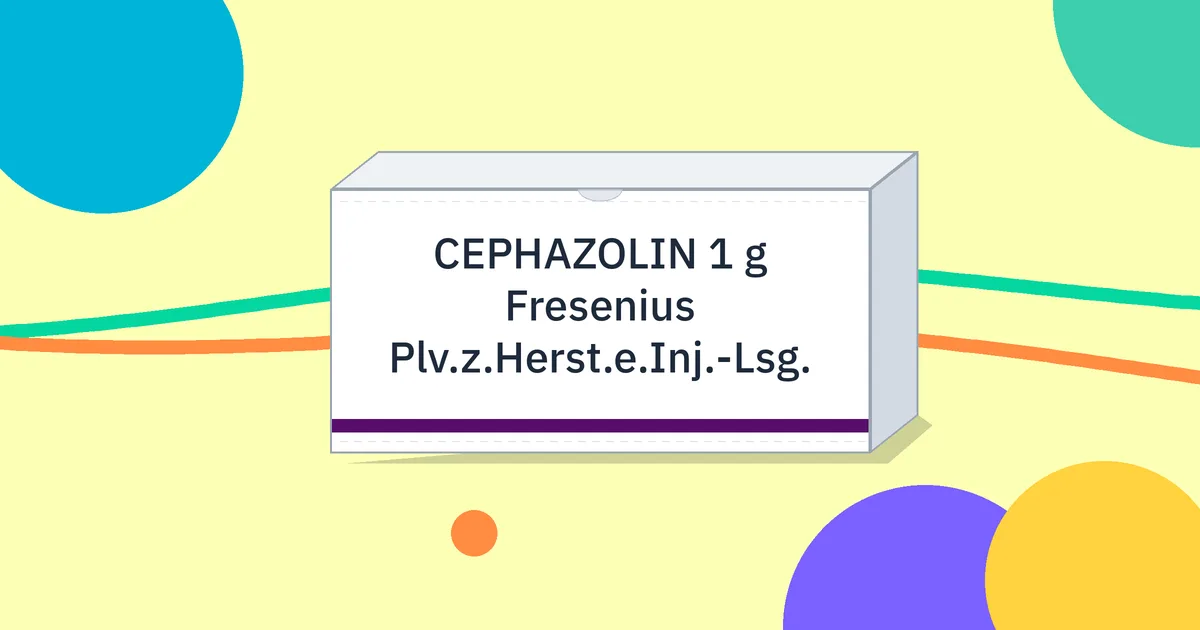 Symbolbild: Packung mit der Aufschrift CEPHAZOLIN 1 g Fresenius Plv.z.Herst.e.Inj.-Lsg. (PZN 06999921) – Verfügbarkeit und Bezug in Apotheken in Frankfurt am Main
