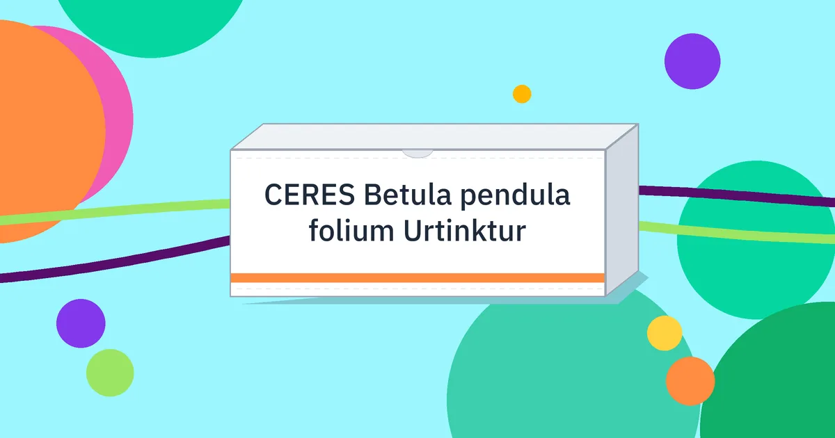 Symbolbild: Packung mit der Aufschrift CERES Betula pendula folium Urtinktur (PZN 12724884) – Verfügbarkeit und Bezug in Apotheken in Frankfurt am Main