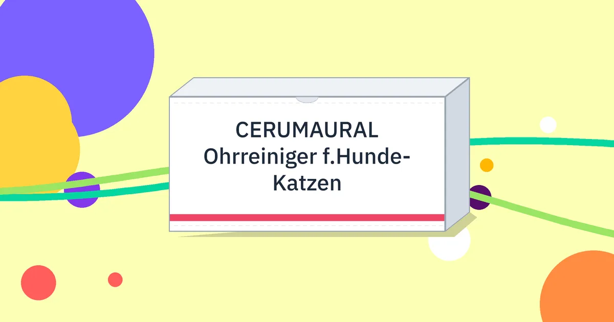 Symbolbild: Packung mit der Aufschrift CERUMAURAL Ohrreiniger f.Hunde-Katzen (PZN 20612685) – Verfügbarkeit und Bezug in Apotheken in Frankfurt am Main