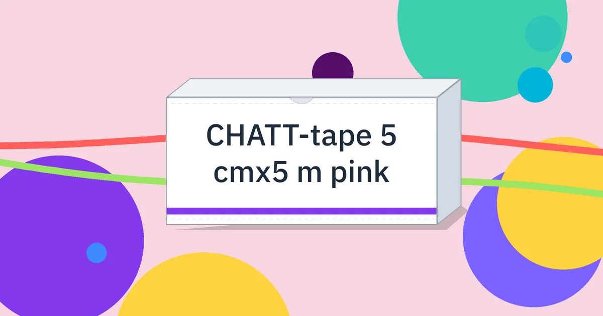 Symbolbild: Packung mit der Aufschrift CHATT-tape 5 cmx5 m pink (PZN 11879219) – Verfügbarkeit und Bezug in Apotheken in Frankfurt am Main