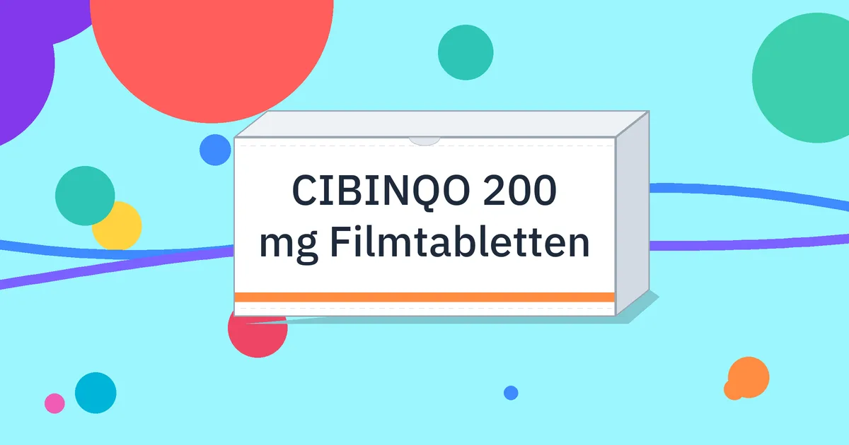 Symbolbild: Packung mit der Aufschrift CIBINQO 200 mg Filmtabletten (PZN 17388066) – Verfügbarkeit und Bezug in Apotheken in Frankfurt am Main