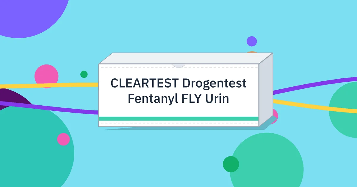Symbolbild: Packung mit der Aufschrift CLEARTEST Drogentest Fentanyl FLY Urin (PZN 19393918) – Verfügbarkeit und Bezug in Apotheken in Frankfurt am Main