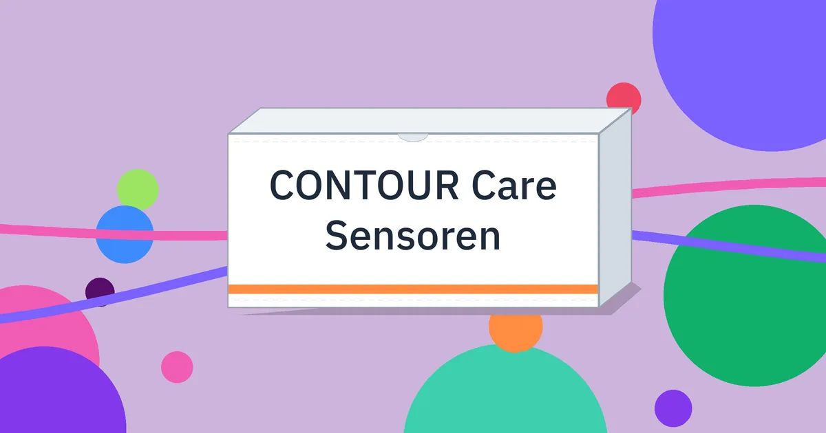 Symbolbild: Packung mit der Aufschrift CONTOUR Care Sensoren (PZN 16929063) – Verfügbarkeit und Bezug in Apotheken in Frankfurt am Main