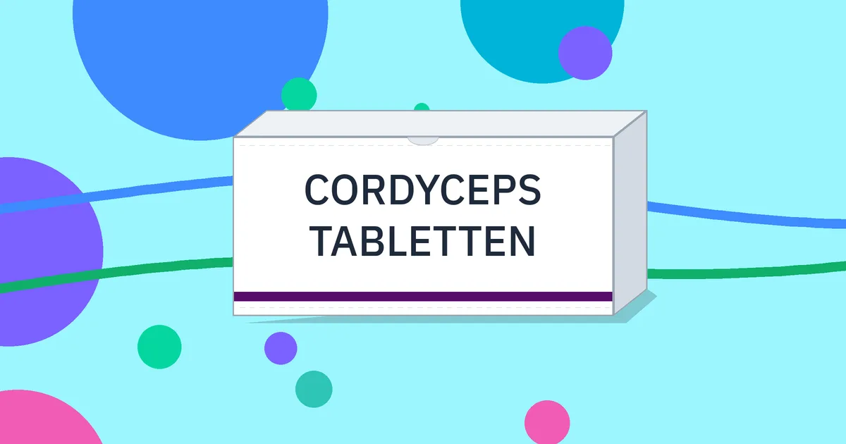 Symbolbild: Packung mit der Aufschrift CORDYCEPS TABLETTEN (PZN 12800875) – Verfügbarkeit und Bezug in Apotheken in Frankfurt am Main