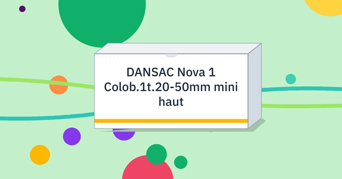 Symbolbild: Packung mit der Aufschrift DANSAC Nova 1 Colob.1t.20-50mm mini haut (PZN 00599646) – Verfügbarkeit und Bezug in Apotheken in Frankfurt am Main