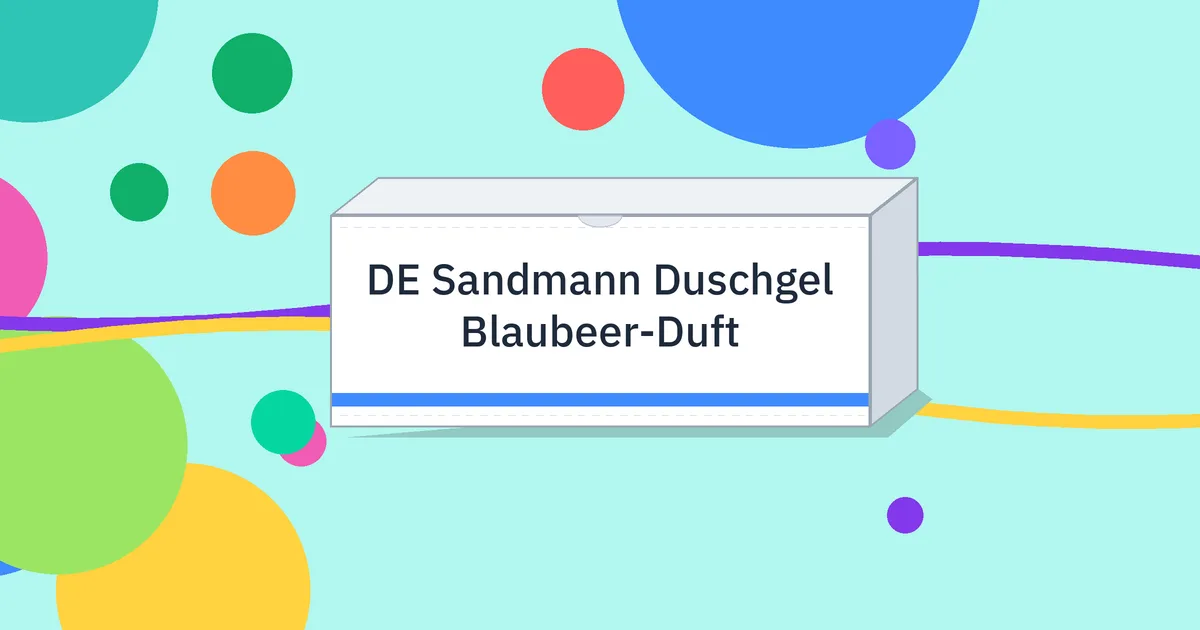 Symbolbild: Packung mit der Aufschrift DE Sandmann Duschgel Blaubeer-Duft (PZN 18601042) – Verfügbarkeit und Bezug in Apotheken in Frankfurt am Main