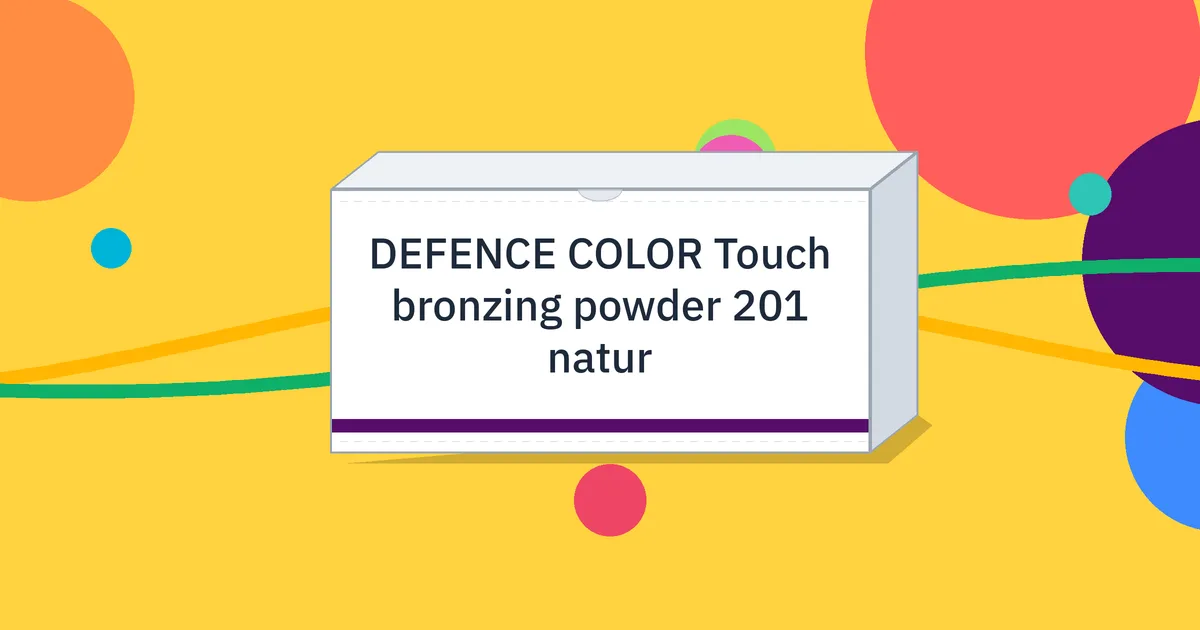 Symbolbild: Packung mit der Aufschrift DEFENCE COLOR Touch bronzing powder 201 natur (PZN 11892177) – Verfügbarkeit und Bezug in Apotheken in Frankfurt am Main