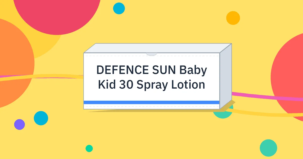 Symbolbild: Packung mit der Aufschrift DEFENCE SUN Baby Kid 30 Spray Lotion (PZN 11892740) – Verfügbarkeit und Bezug in Apotheken in Frankfurt am Main