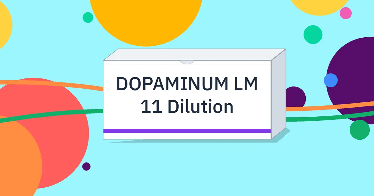 Symbolbild: Packung mit der Aufschrift DOPAMINUM LM 11 Dilution (PZN 12842655) – Verfügbarkeit und Bezug in Apotheken in Frankfurt am Main