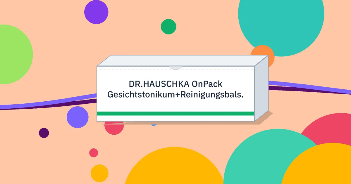 Symbolbild: Packung mit der Aufschrift DR.HAUSCHKA OnPack Gesichtstonikum+Reinigungsbals. (PZN 20334602) – Verfügbarkeit und Bezug in Apotheken in Frankfurt am Main
