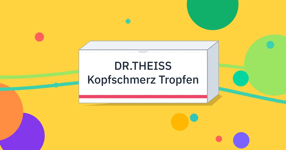 Symbolbild: Packung mit der Aufschrift DR.THEISS Kopfschmerz Tropfen (PZN 17231643) – Verfügbarkeit und Bezug in Apotheken in Frankfurt am Main