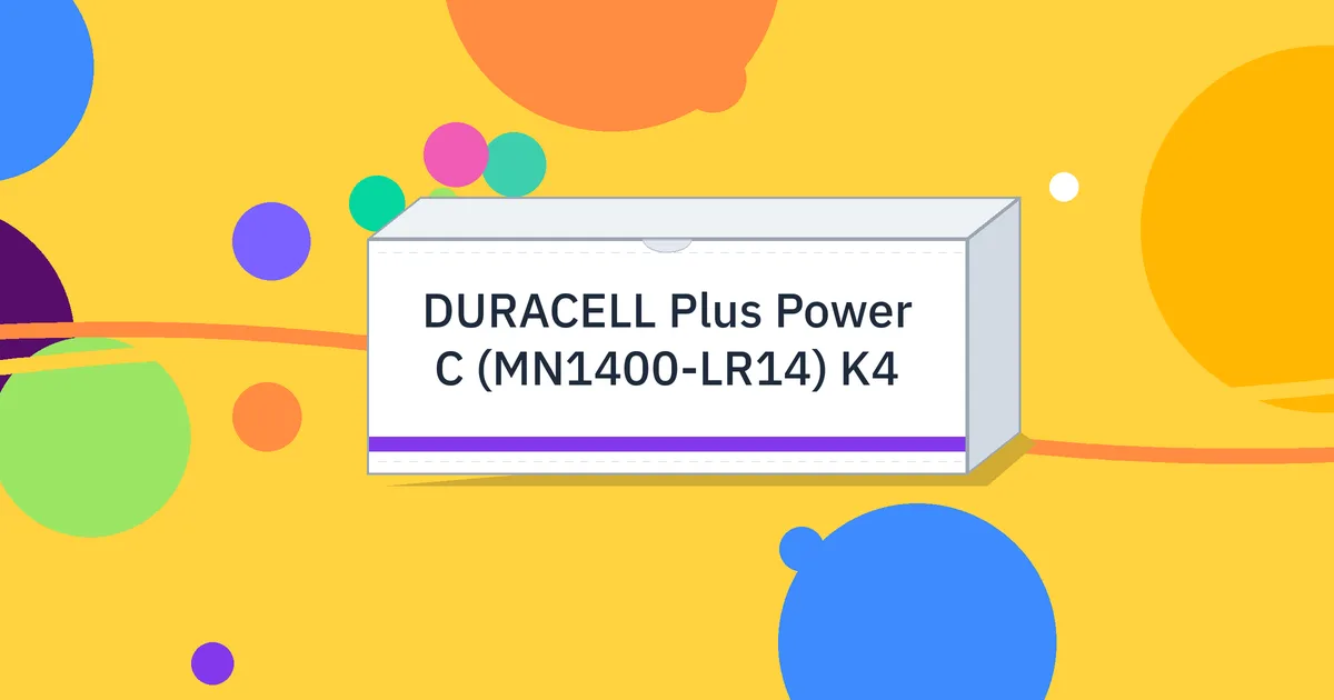 Symbolbild: Packung mit der Aufschrift DURACELL Plus Power C (MN1400-LR14) K4 (PZN 09670446) – Verfügbarkeit und Bezug in Apotheken in Frankfurt am Main