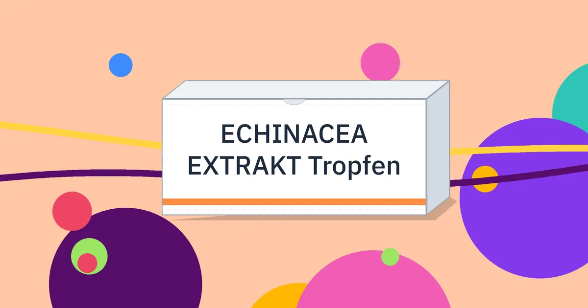 Symbolbild: Packung mit der Aufschrift ECHINACEA EXTRAKT Tropfen (PZN 20211064) – Verfügbarkeit und Bezug in Apotheken in Frankfurt am Main