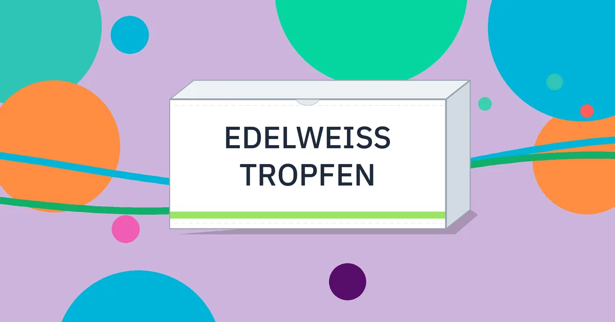 Symbolbild: Packung mit der Aufschrift EDELWEISS TROPFEN (PZN 15229369) – Verfügbarkeit und Bezug in Apotheken in Frankfurt am Main
