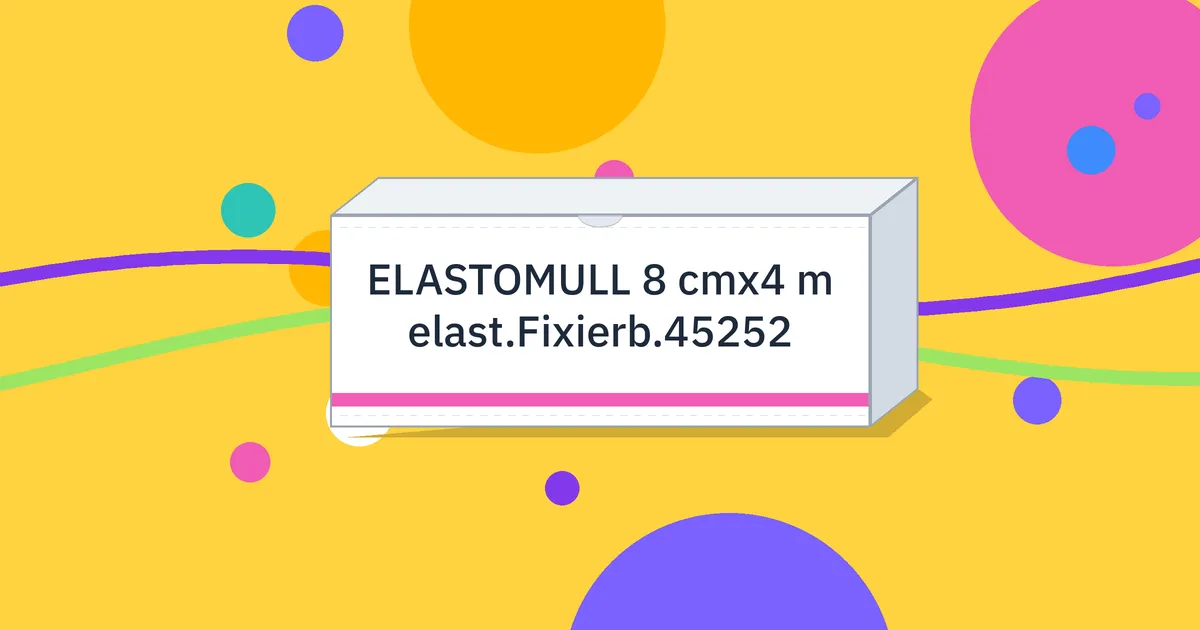 Symbolbild: Packung mit der Aufschrift ELASTOMULL 8 cmx4 m elast.Fixierb.45252 (PZN 17434145) – Verfügbarkeit und Bezug in Apotheken in Frankfurt am Main