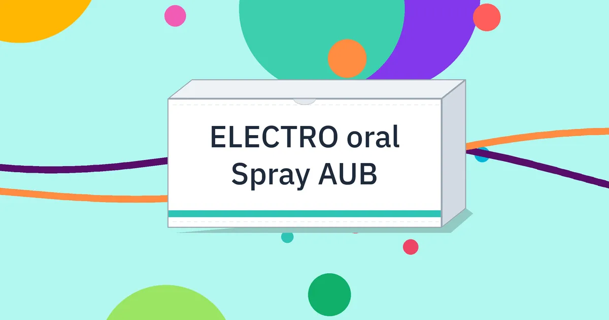 Symbolbild: Packung mit der Aufschrift ELECTRO oral Spray AUB (PZN 18734702) – Verfügbarkeit und Bezug in Apotheken in Frankfurt am Main