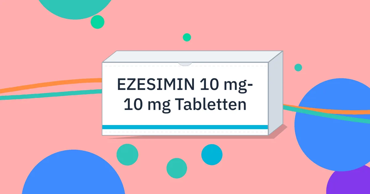Symbolbild: Packung mit der Aufschrift EZESIMIN 10 mg-10 mg Tabletten (PZN 15415712) – Verfügbarkeit und Bezug in Apotheken in Frankfurt am Main