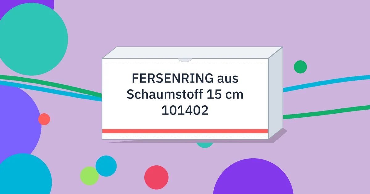 Symbolbild: Packung mit der Aufschrift FERSENRING aus Schaumstoff 15 cm 101402 (PZN 04755511) – Verfügbarkeit und Bezug in Apotheken in Frankfurt am Main