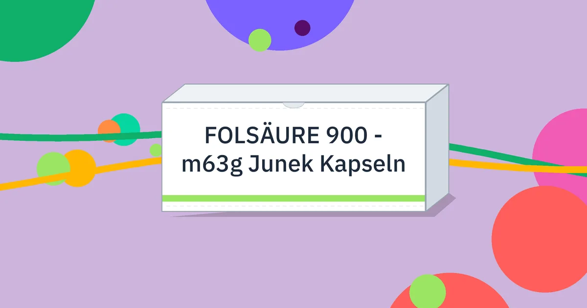 Symbolbild: Packung mit der Aufschrift FOLSÄURE 900 -m63g Junek Kapseln (PZN 04366933) – Verfügbarkeit und Bezug in Apotheken in Frankfurt am Main