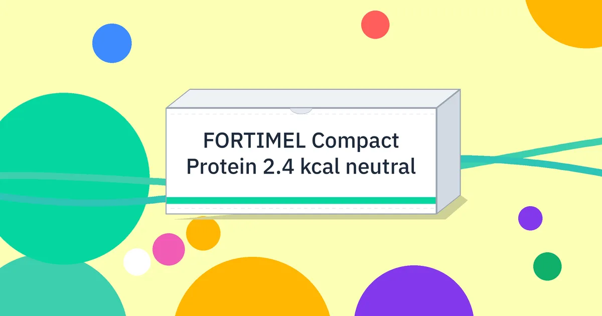 Symbolbild: Packung mit der Aufschrift FORTIMEL Compact Protein 2.4 kcal neutral (PZN 19881606) – Verfügbarkeit und Bezug in Apotheken in Frankfurt am Main