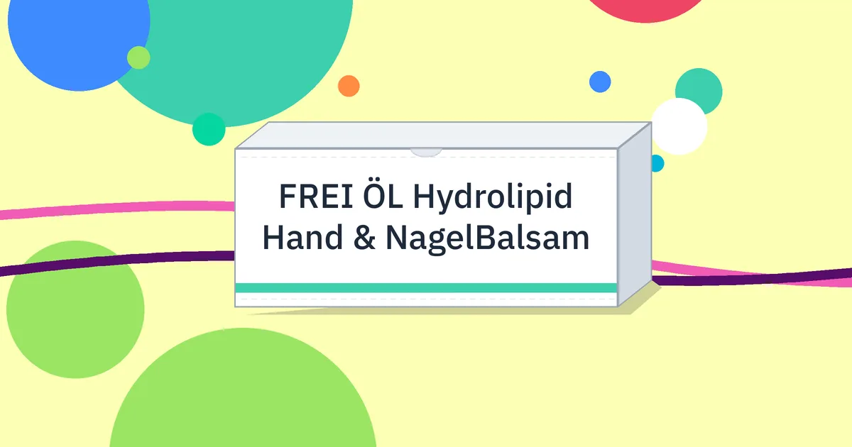 Symbolbild: Packung mit der Aufschrift FREI ÖL Hydrolipid Hand & NagelBalsam (PZN 17617756) – Verfügbarkeit und Bezug in Apotheken in Frankfurt am Main
