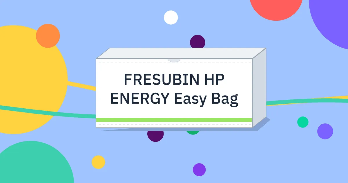 Symbolbild: Packung mit der Aufschrift FRESUBIN HP ENERGY Easy Bag (PZN 01554396) – Verfügbarkeit und Bezug in Apotheken in Frankfurt am Main