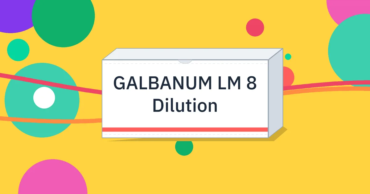 Symbolbild: Packung mit der Aufschrift GALBANUM LM 8 Dilution (PZN 13495233) – Verfügbarkeit und Bezug in Apotheken in Frankfurt am Main