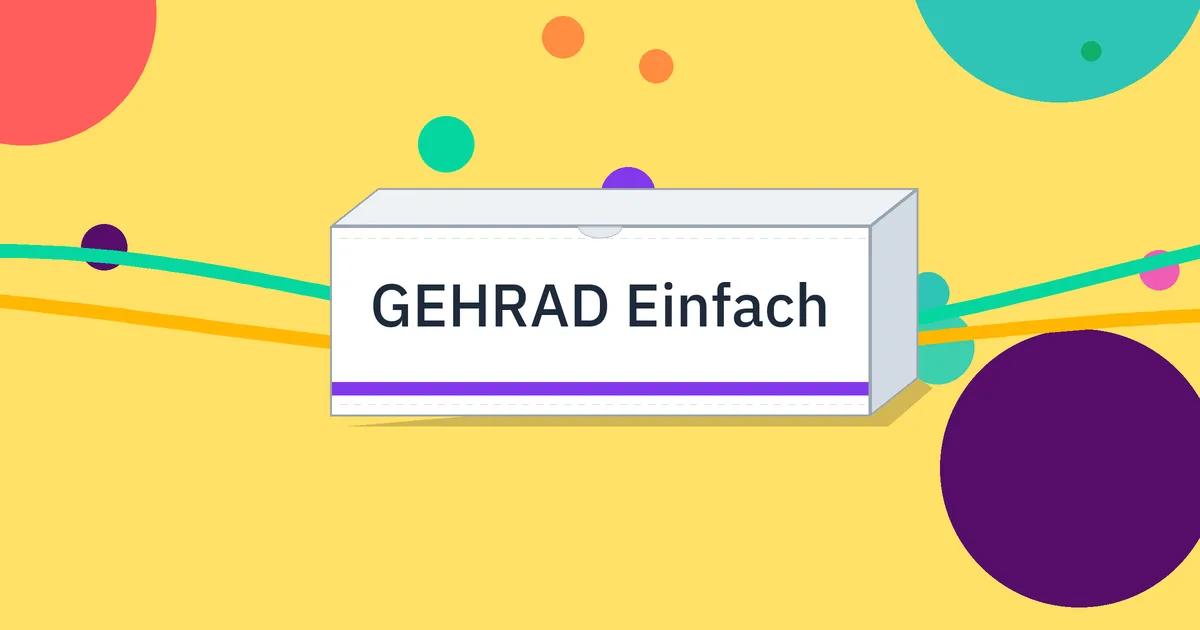 Symbolbild: Packung mit der Aufschrift GEHRAD Einfach (PZN 02439131) – Verfügbarkeit und Bezug in Apotheken in Frankfurt am Main