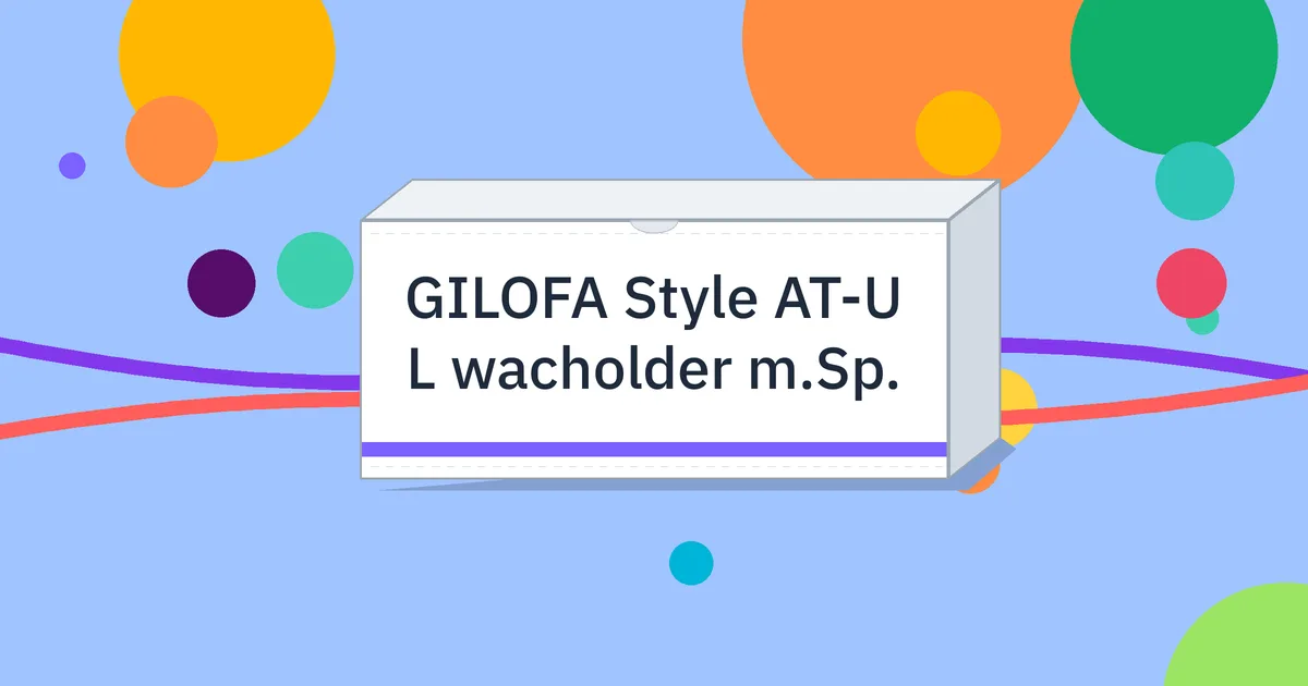 Symbolbild: Packung mit der Aufschrift GILOFA Style AT-U L wacholder m.Sp. (PZN 16728614) – Verfügbarkeit und Bezug in Apotheken in Frankfurt am Main