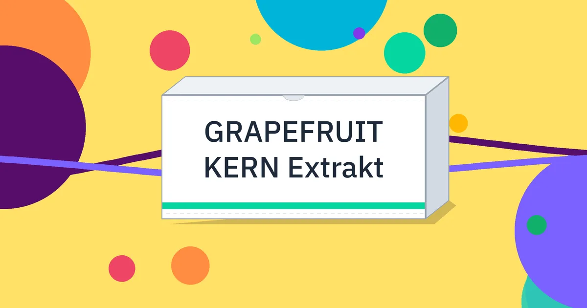Symbolbild: Packung mit der Aufschrift GRAPEFRUIT KERN Extrakt (PZN 07590832) – Verfügbarkeit und Bezug in Apotheken in Frankfurt am Main
