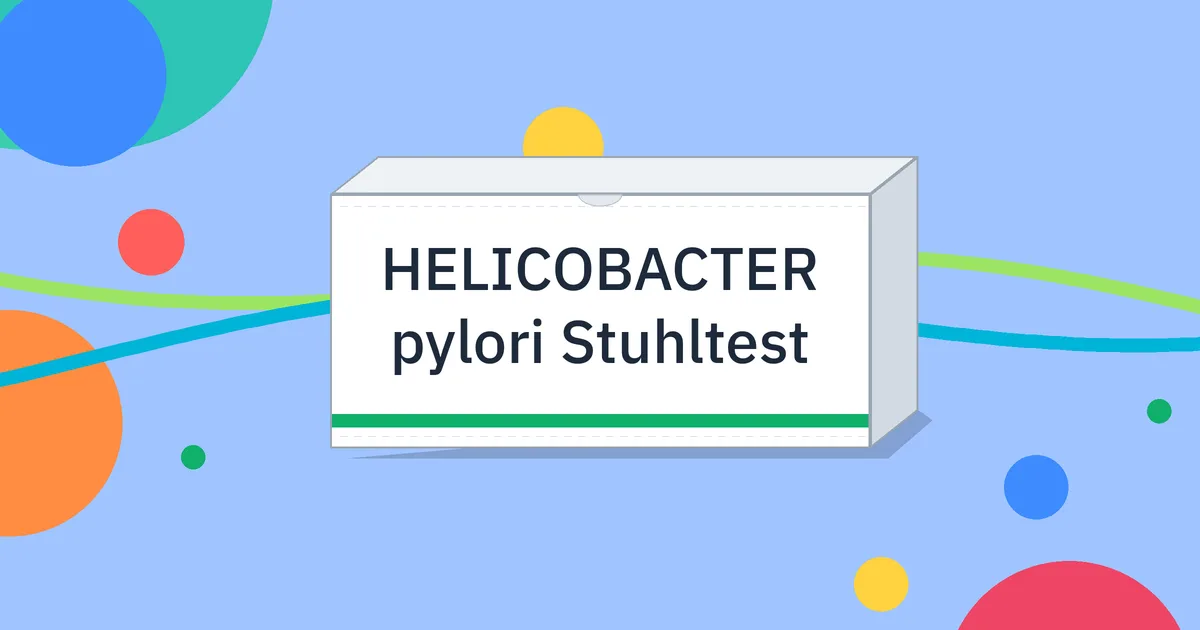 Symbolbild: Packung mit der Aufschrift HELICOBACTER pylori Stuhltest (PZN 09541832) – Verfügbarkeit und Bezug in Apotheken in Frankfurt am Main