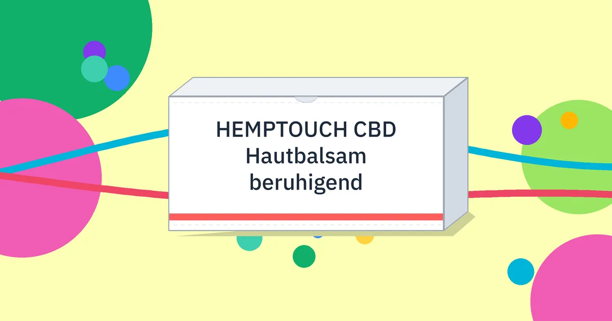 Symbolbild: Packung mit der Aufschrift HEMPTOUCH CBD Hautbalsam beruhigend (PZN 16488156) – Verfügbarkeit und Bezug in Apotheken in Frankfurt am Main