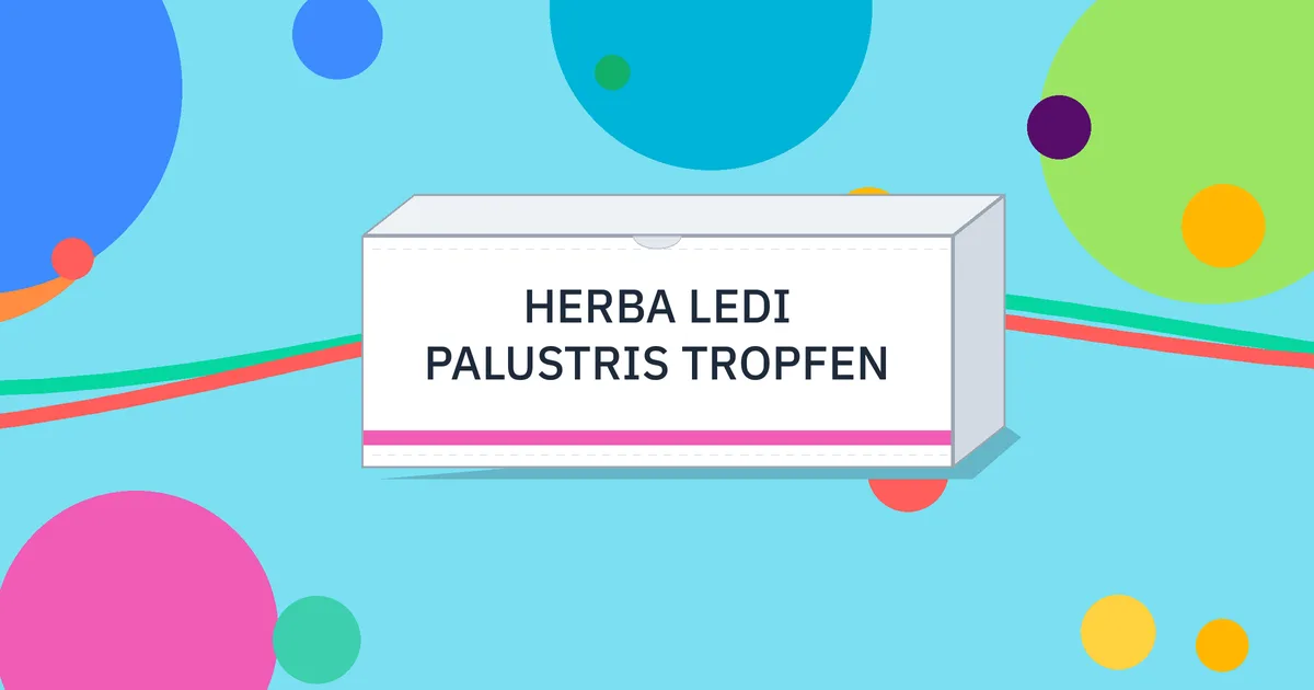 Symbolbild: Packung mit der Aufschrift HERBA LEDI PALUSTRIS TROPFEN (PZN 14127856) – Verfügbarkeit und Bezug in Apotheken in Frankfurt am Main