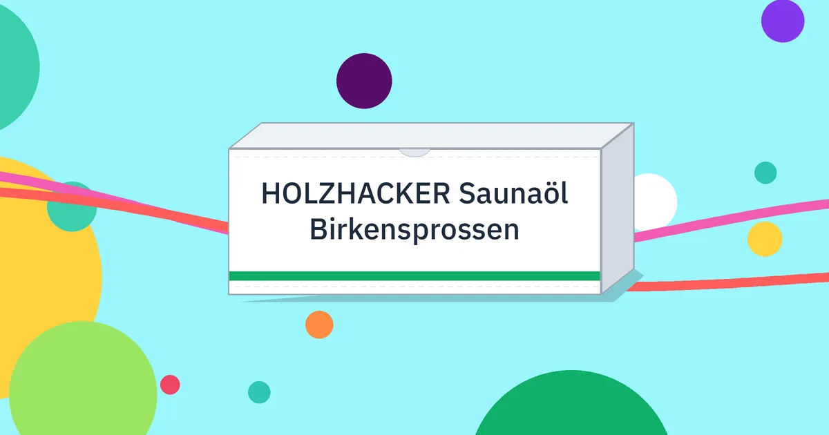 Symbolbild: Packung mit der Aufschrift HOLZHACKER Saunaöl Birkensprossen (PZN 20892880) – Verfügbarkeit und Bezug in Apotheken in Frankfurt am Main