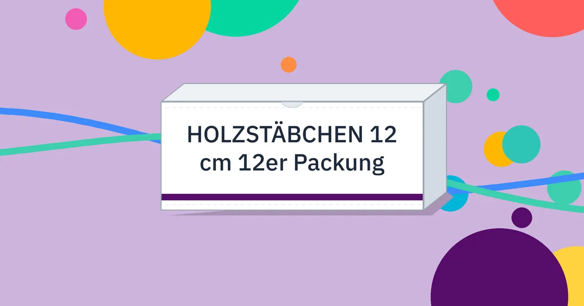 Symbolbild: Packung mit der Aufschrift HOLZSTÄBCHEN 12 cm 12er Packung (PZN 17289341) – Verfügbarkeit und Bezug in Apotheken in Frankfurt am Main