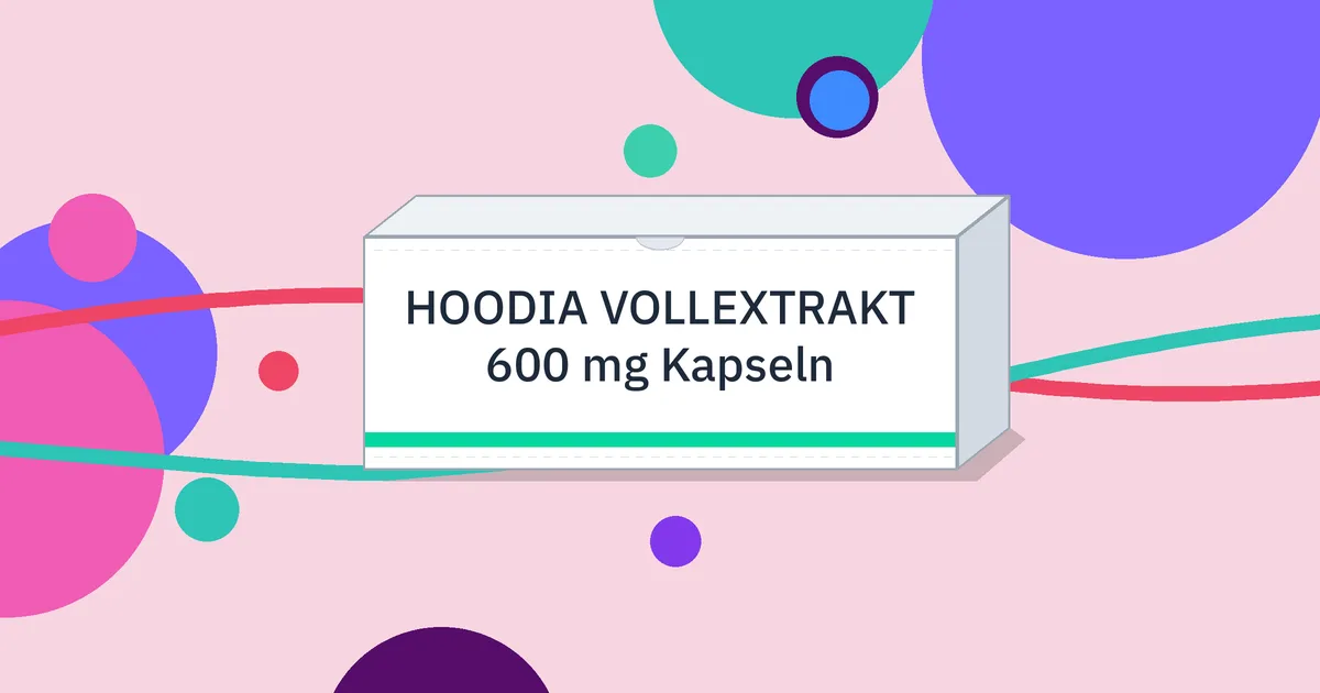 Symbolbild: Packung mit der Aufschrift HOODIA VOLLEXTRAKT 600 mg Kapseln (PZN 10259288) – Verfügbarkeit und Bezug in Apotheken in Frankfurt am Main